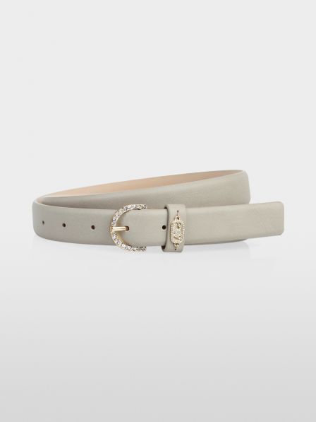 Hip belt with rhinestone buckle | marc-cain.com/en