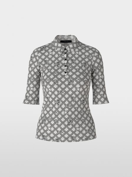 Poloshirt mit Marc Cain Logo-Kettenprint | marc-cain.com/de