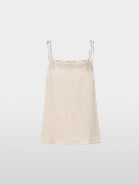 Top with rhinestone straps | marc-cain.com/en