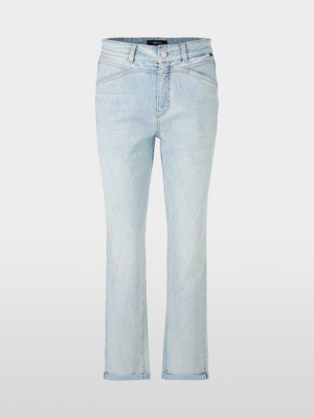 RIAD jeans with rhinestone trim | marc-cain.com/en