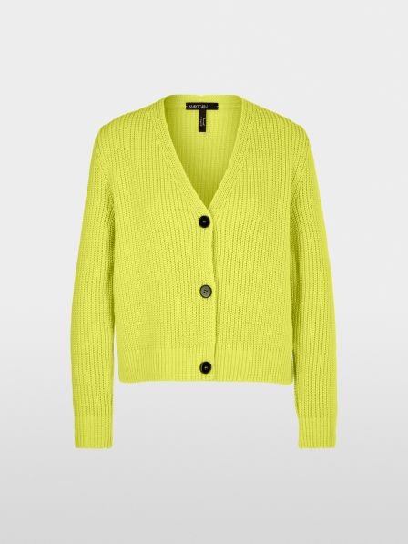 Rippen-Cardigan in Deutschland gestrickt | marc-cain.com/de