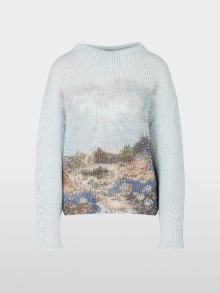 Knitted in Germany Pullover mit Print | marc-cain.com/de