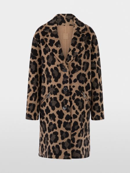 Reversible coat with leopard print | marc-cain.com/en
